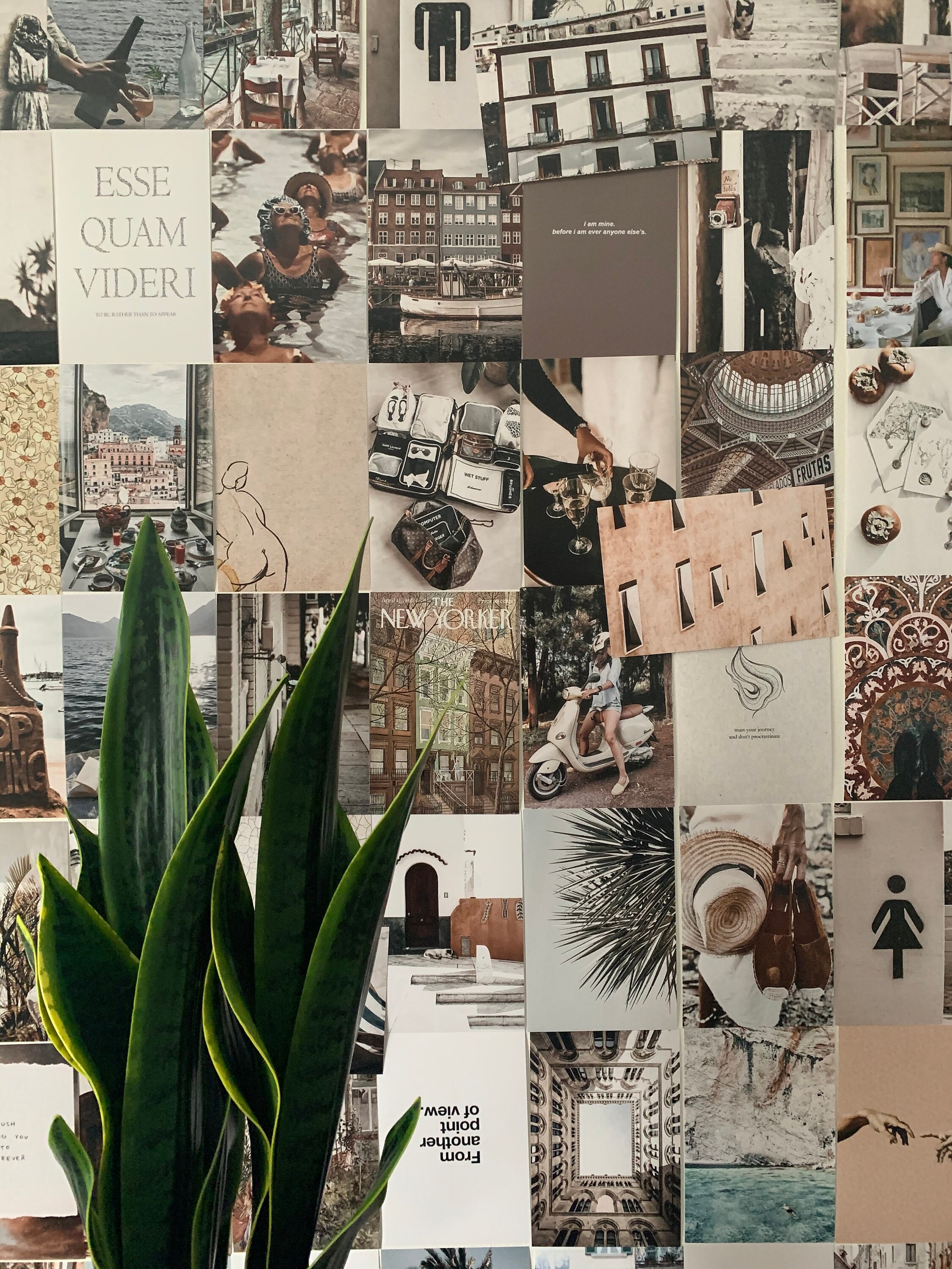Neutral Wall Collage Kit Wall Decor, VSCO Room Decor Aesthetic, Tezza ...