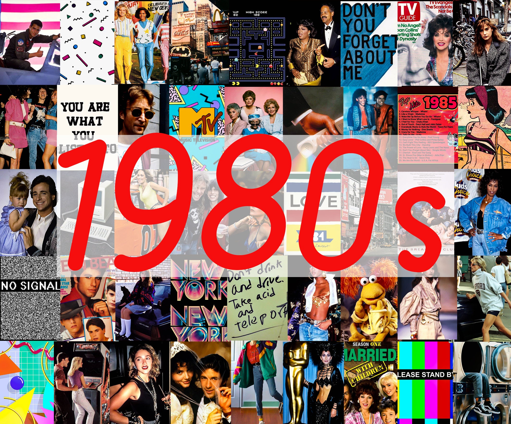 I Love The 80s Collage