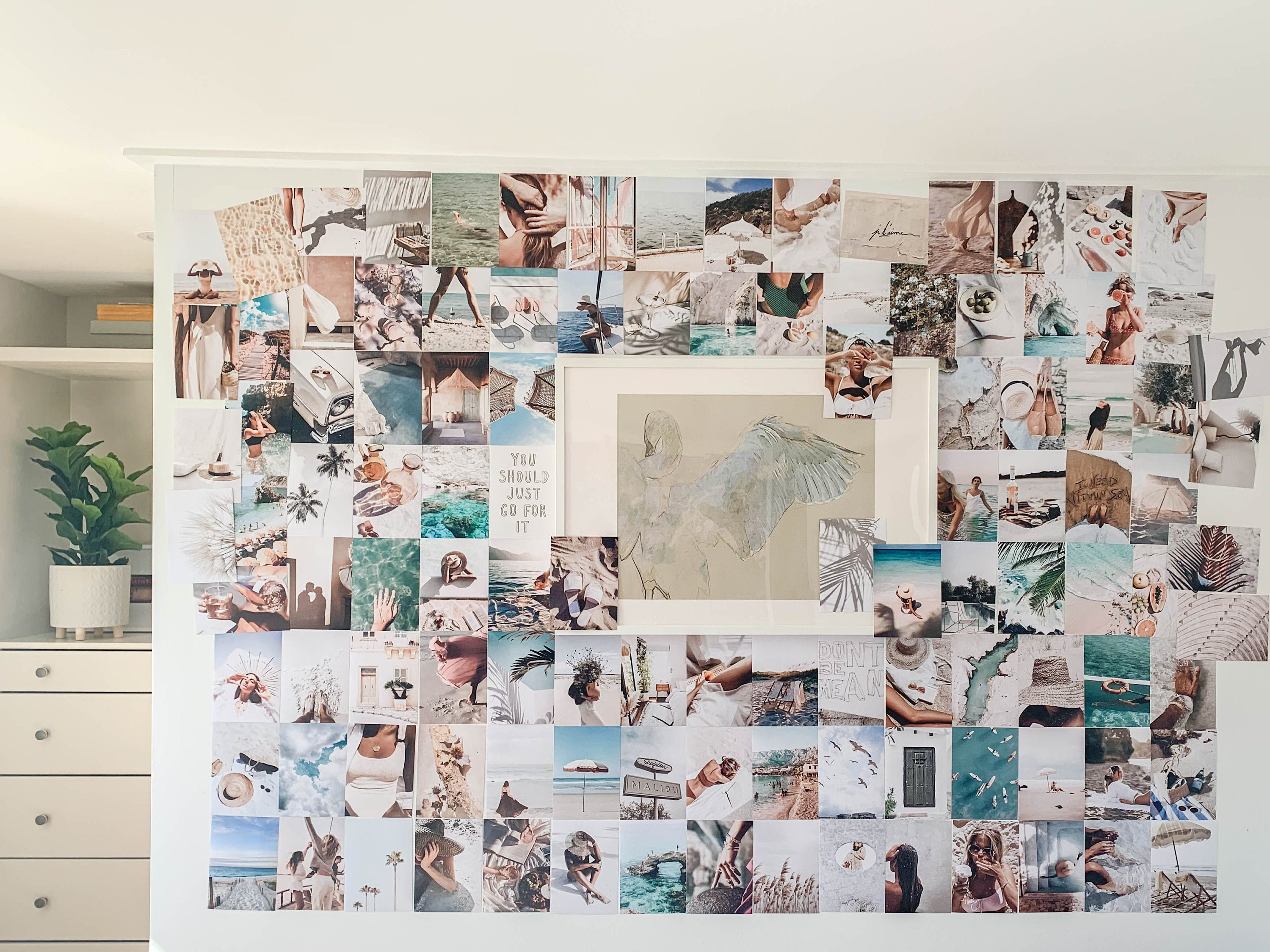 Modern Boho Collage Kit Wall Decor, Beach Aesthetic Room Decor Boho ...