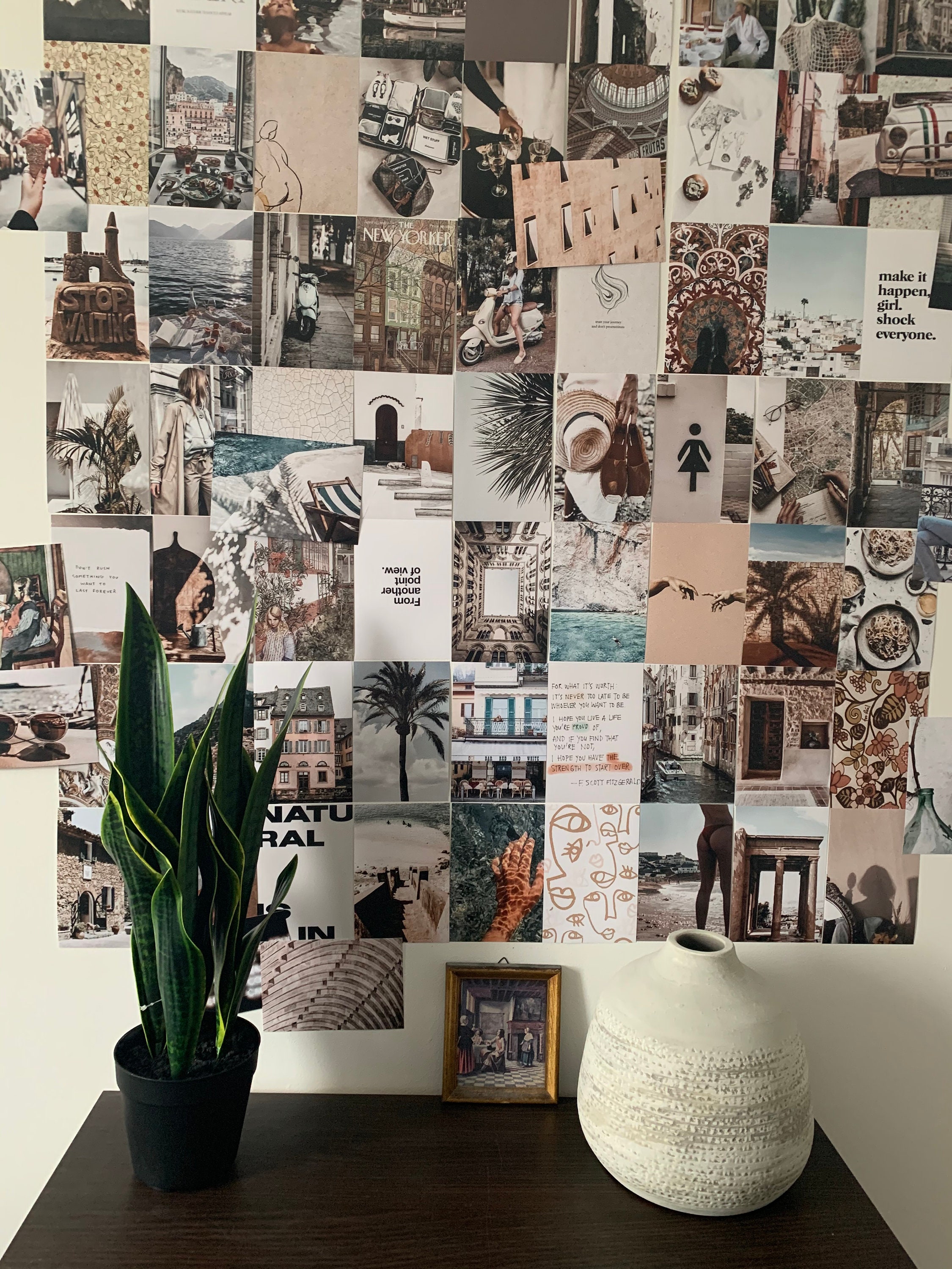 Wall Collage Kit Europe Bedroom Decor Aesthetic White Minimalist Wall ...