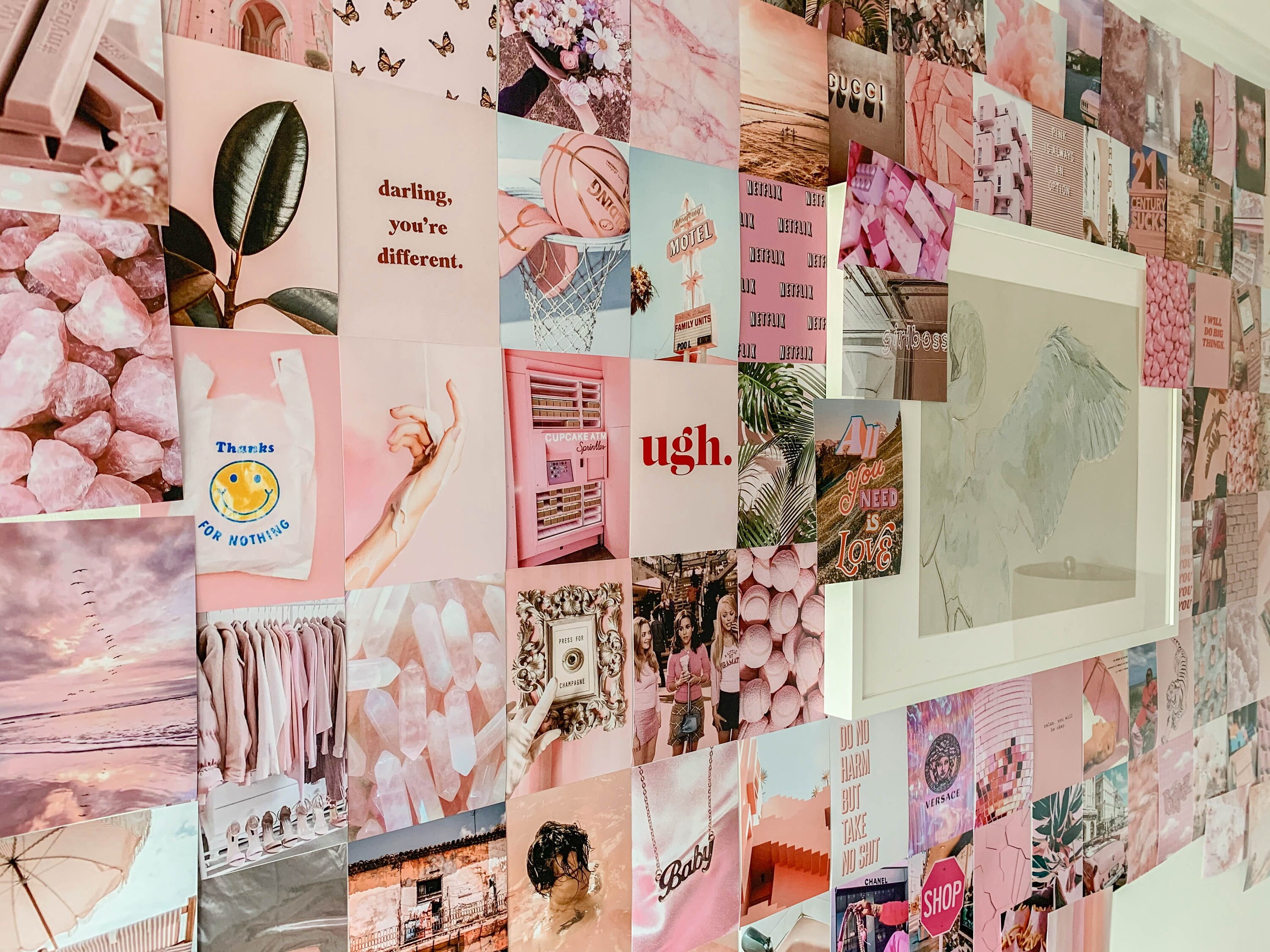 Pastel Wall Collage Kit Digital Prints Pink Aesthetic - Etsy