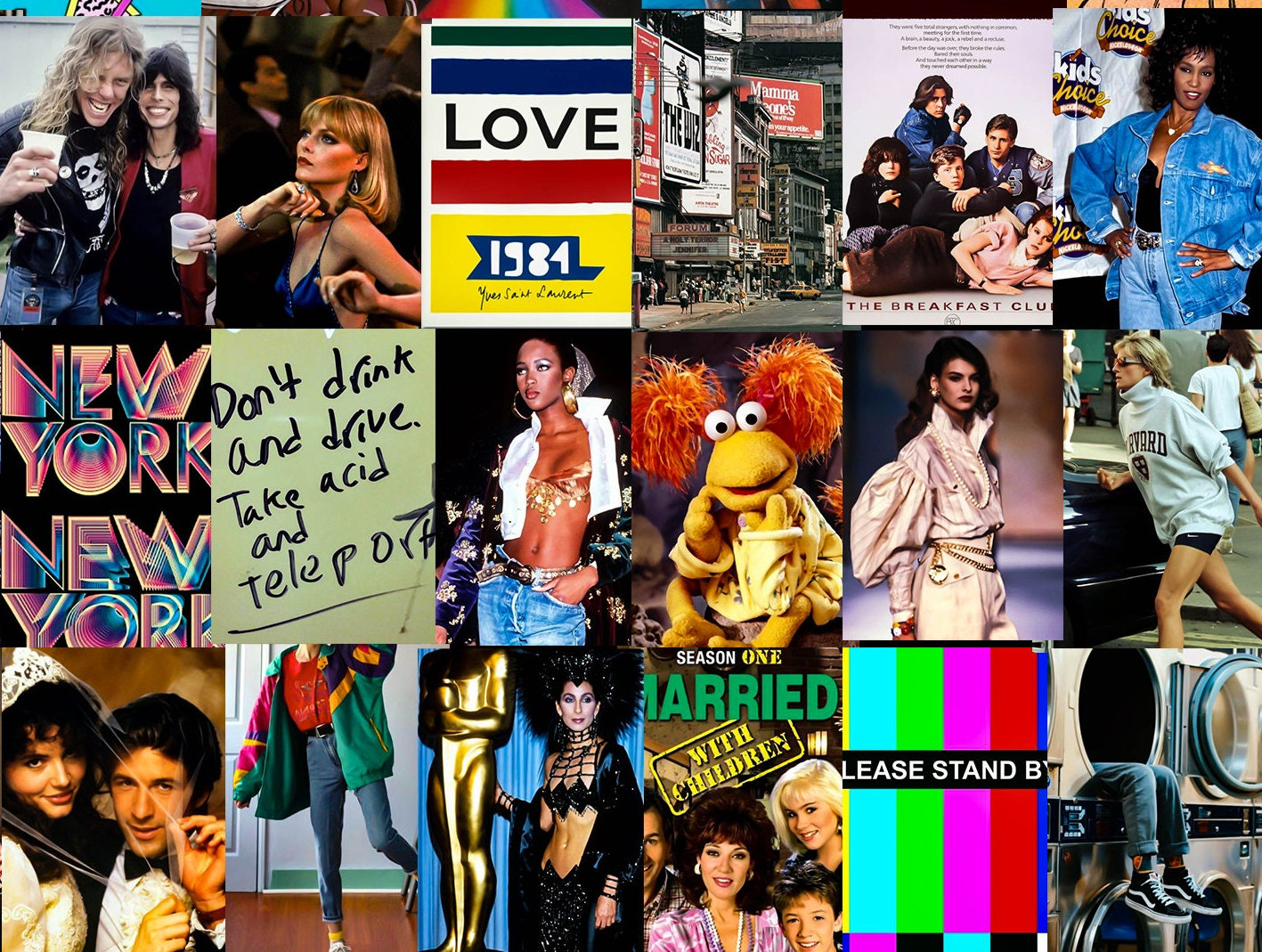 1980s Fashion Collage