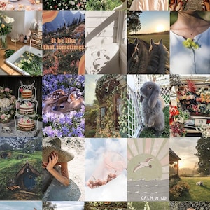 Cottagecore Wall Collage Kit, Photo Wall Collage Kit - Digital Prints ...