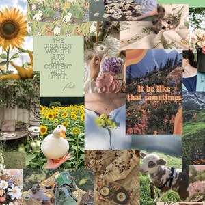 Cottagecore Wall Collage Kit, Vintage Wall Collage Kit Boho ...