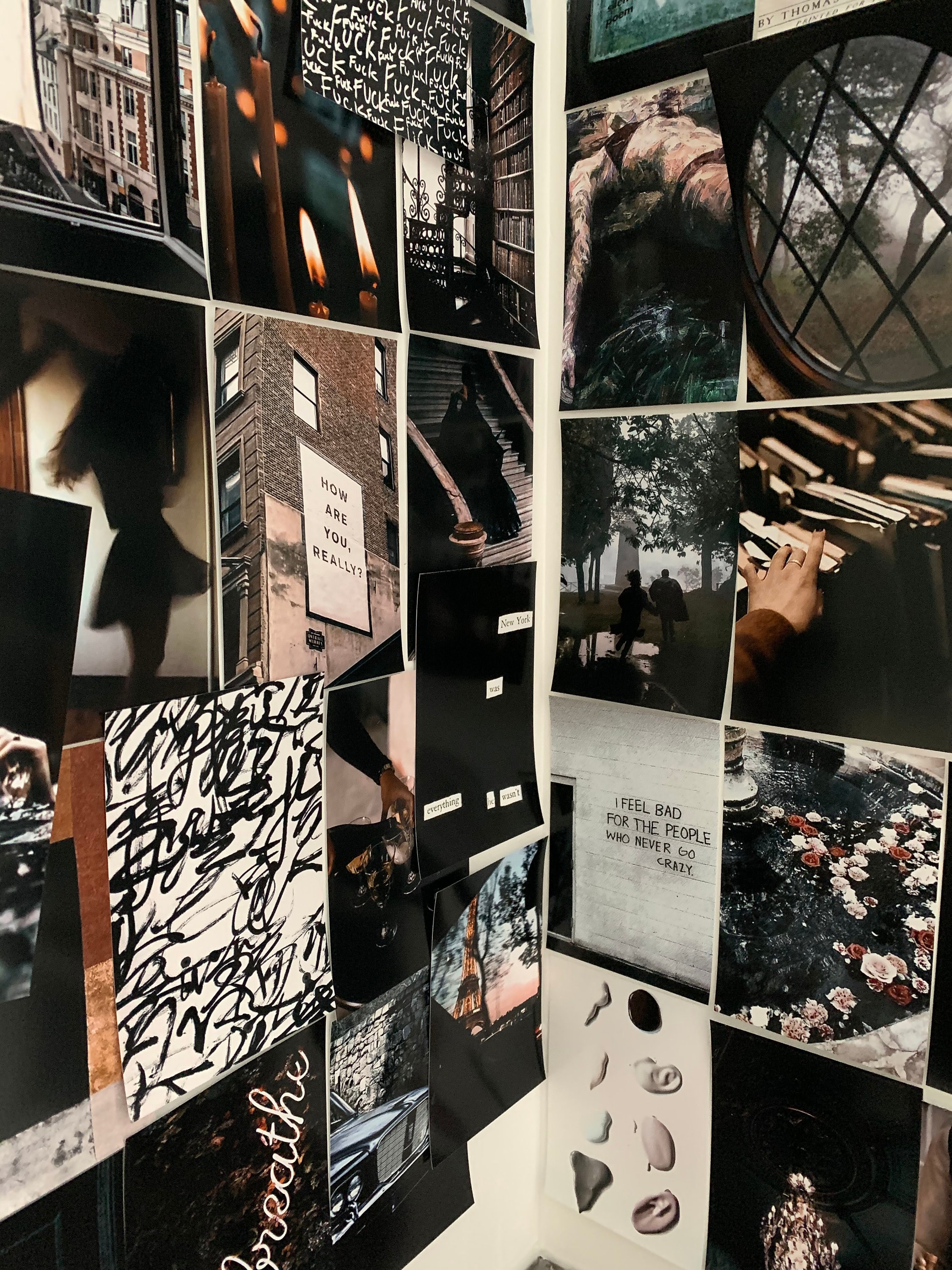 Grunge Collage Kit vsco Wall Collage Dark Photo Collage Dorm | Etsy