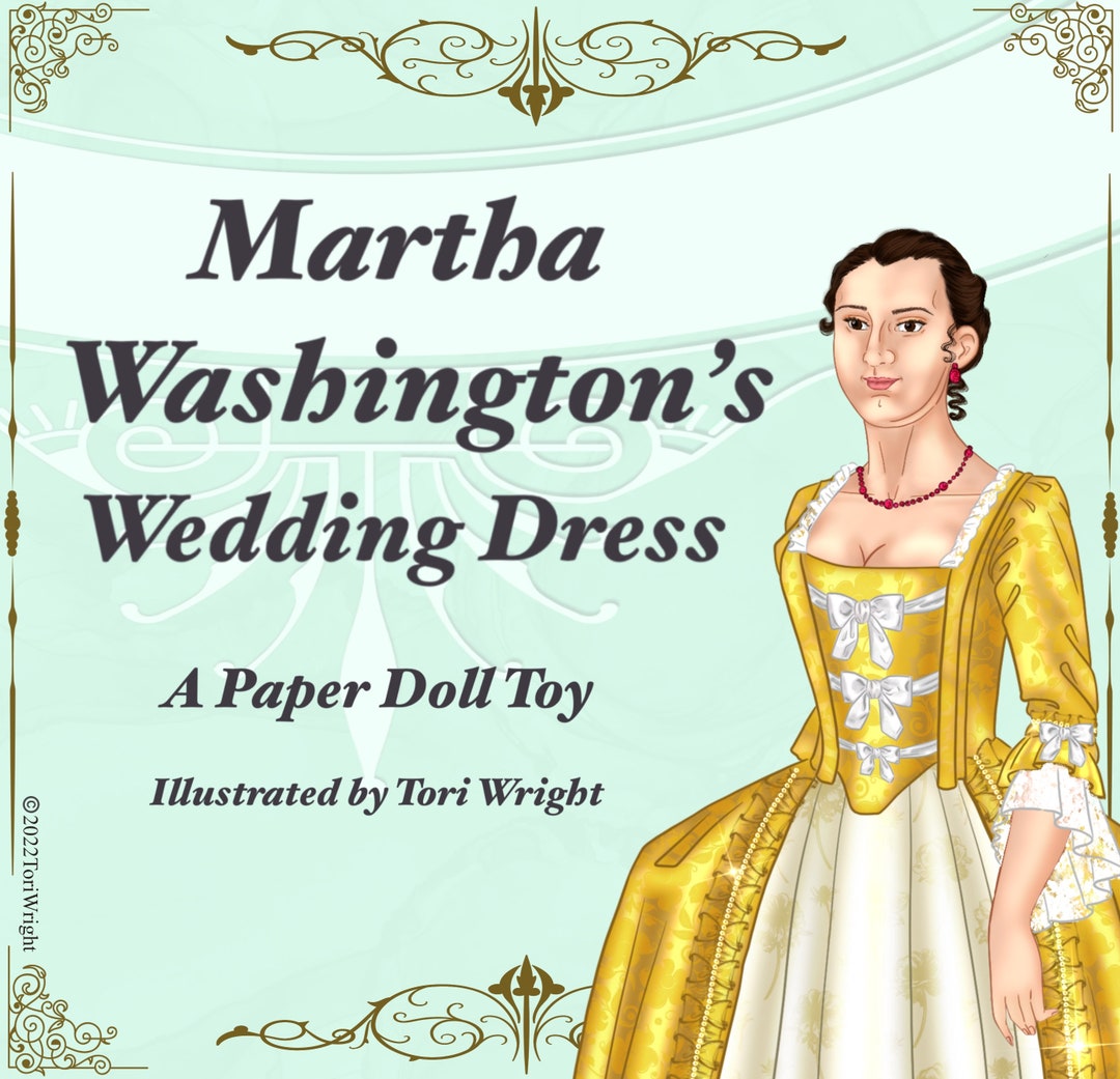 PAPER DOLL Martha Washington Homeschool Toy 18th Century - Etsy