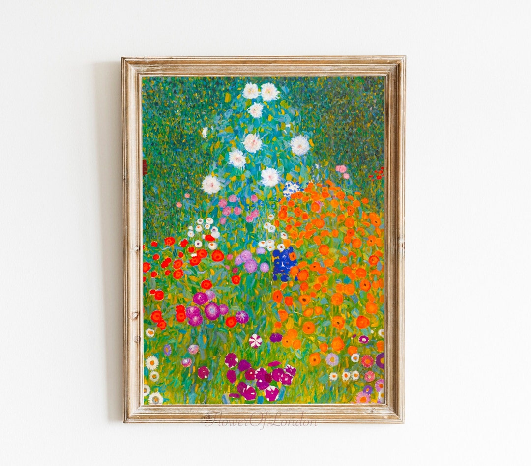 Gustav Klimt Print Bauerngarten Cottage Garden Flower Garden ...