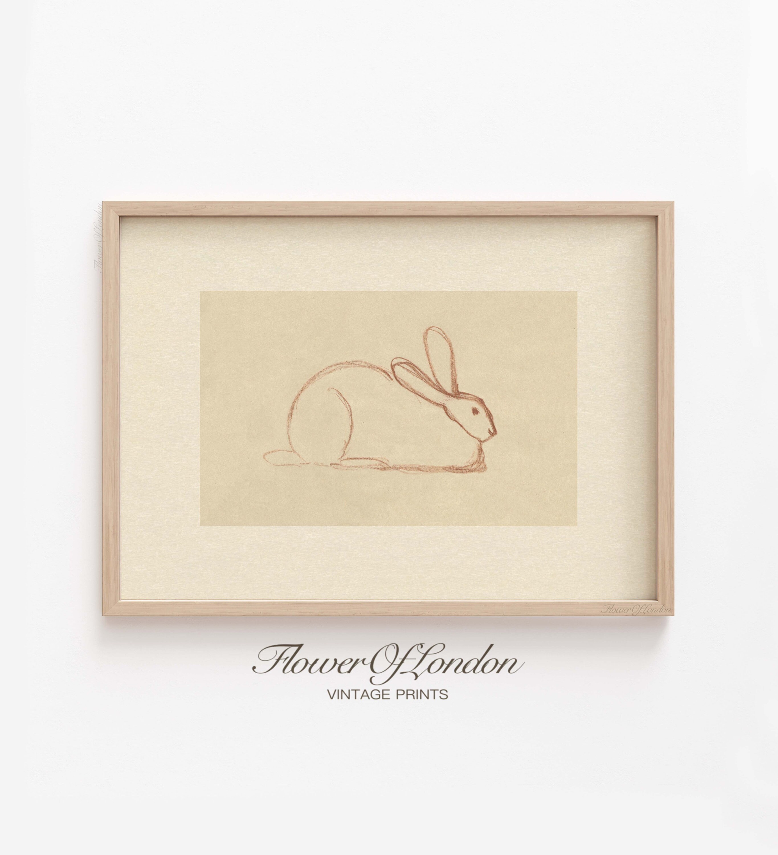 Vintage Rabbit Sketch Print, INSTANT DOWNLOAD, Antique Nursery Rabbits ...