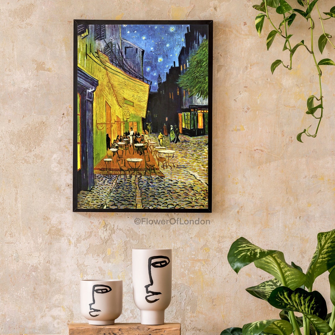 Cafe Van Gogh Print, Cafe Terrace at Night Vincent Van Gogh Poster, Old ...