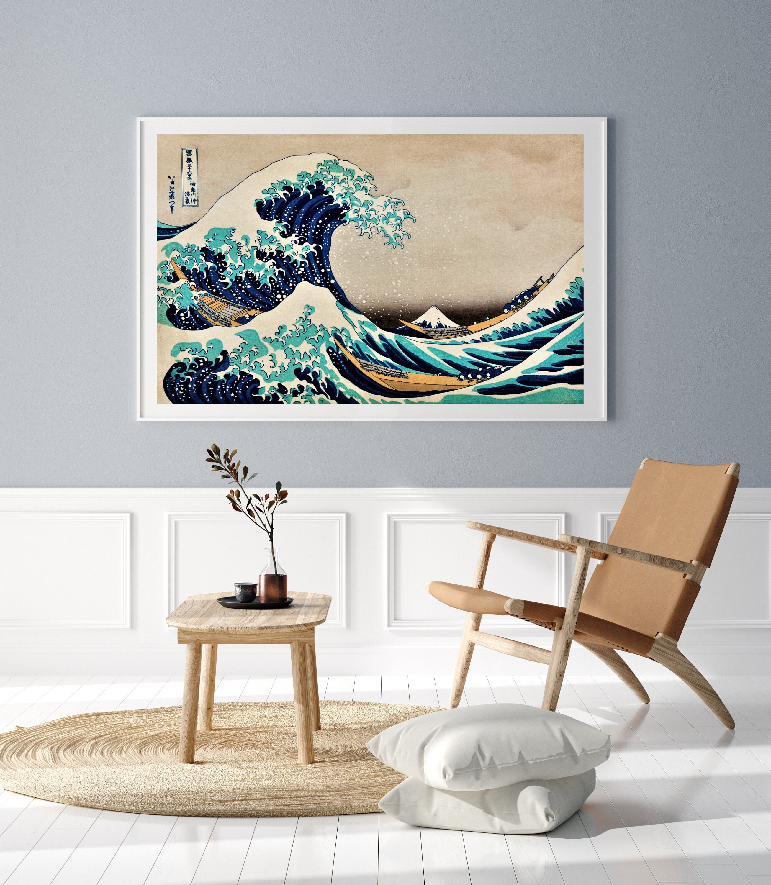 Hokusai the Great Wave Print, Vintage Coastal Seascape Oil Painting ...