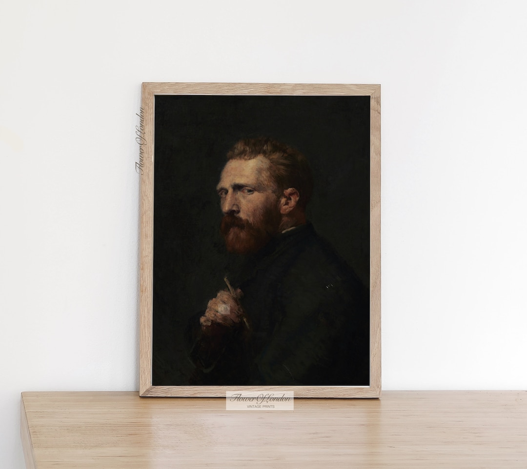 Vincent Portrait Print, INSTANT DOWNLOAD, Antique Autumn Dark Moody ...