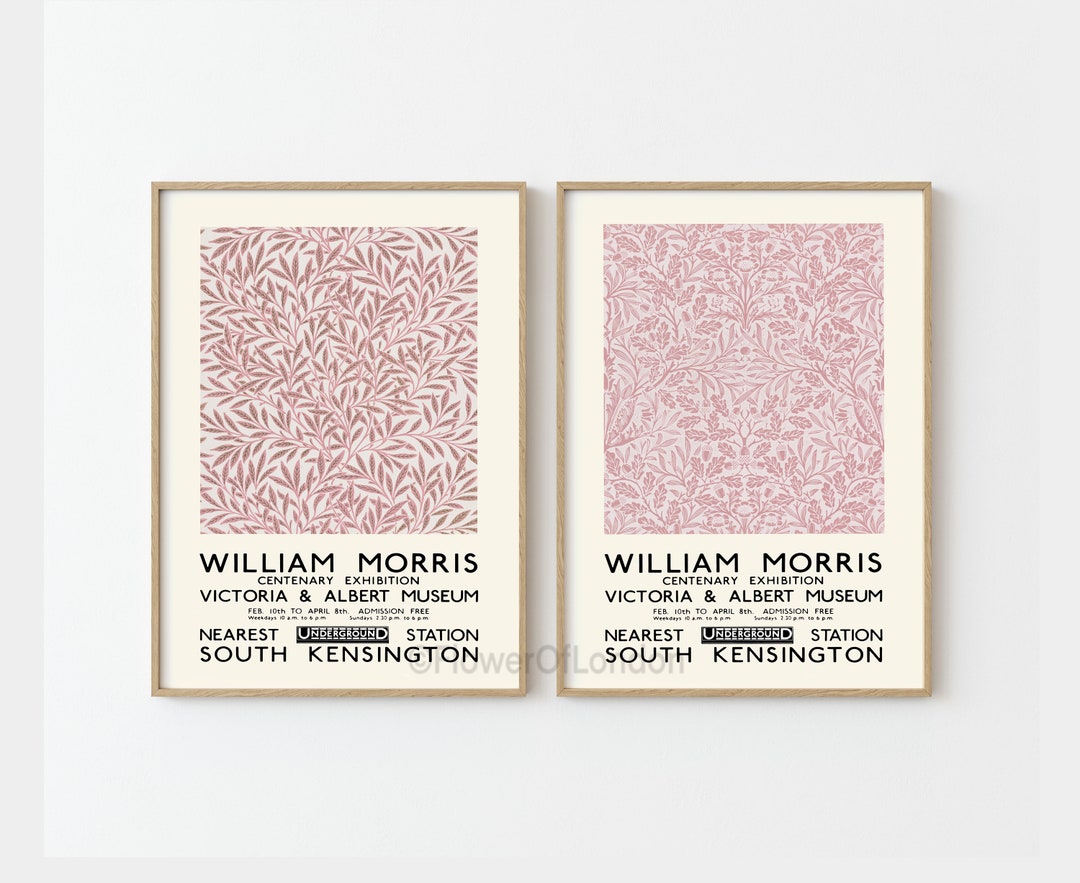 Set of 2 William Morris Prints, William Morris Exhibition Posters ...