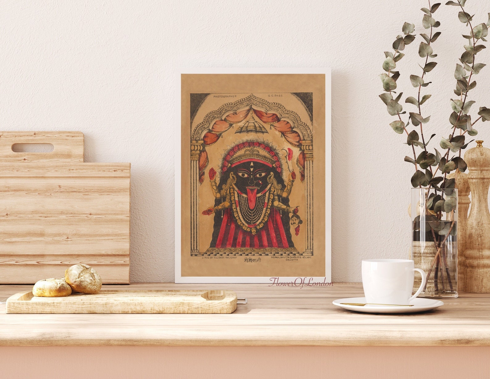 Sri Sri Kali Print, INSTANT DOWNLOAD, Hindu Goddess God Kali Vintage ...