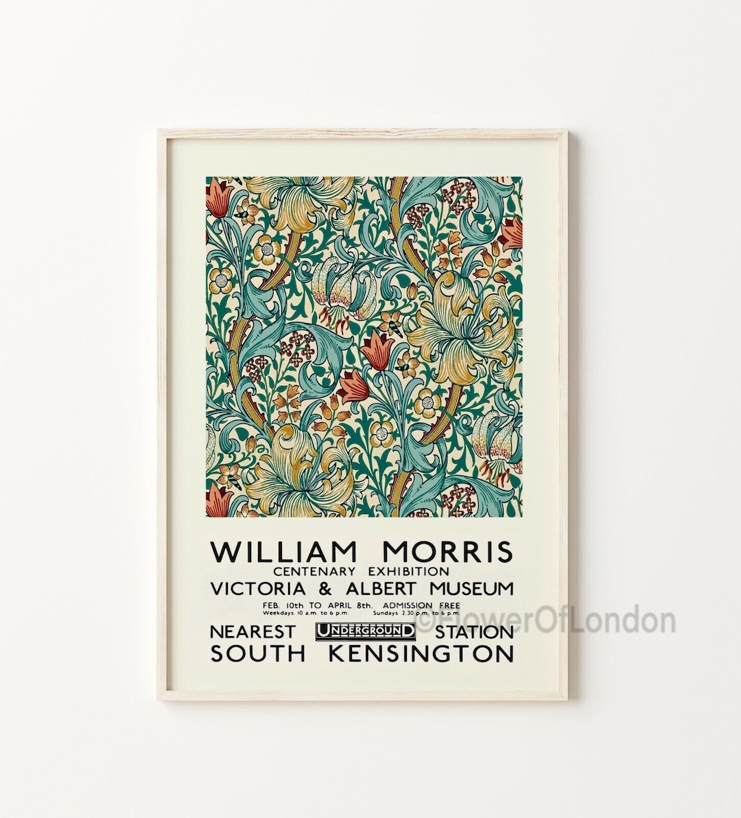 William Morris Print Golden Lily Vintage Wallpaper, William Morris ...