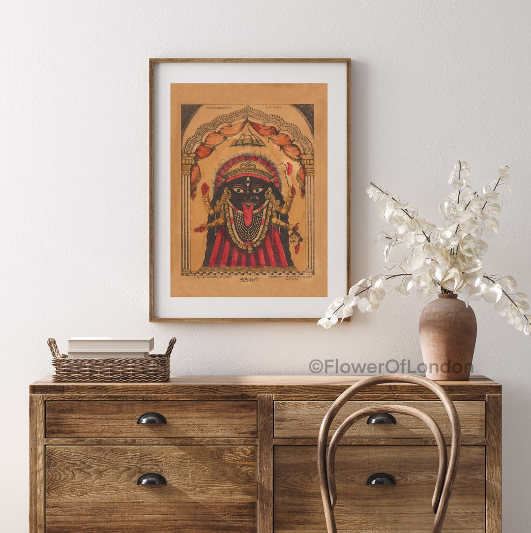Sri Sri Kali Print, INSTANT DOWNLOAD, Hindu Goddess God Kali Vintage ...