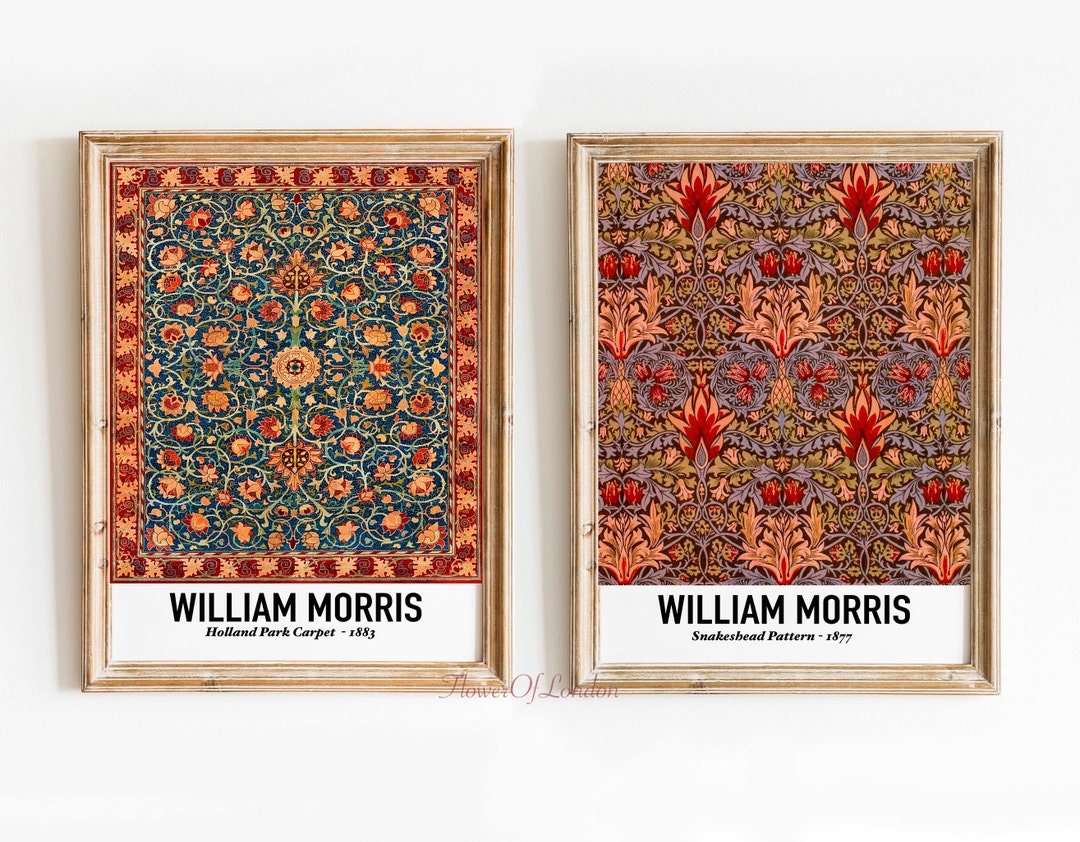 Set of 2 William Morris Prints Posters Vintage Wallpaper Fabric Textile ...