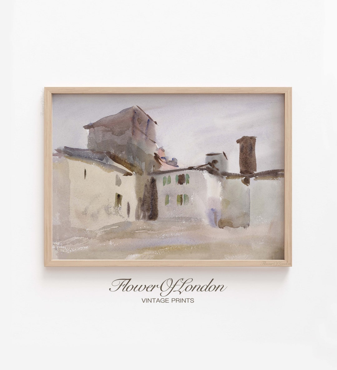 Italian Villa Print, INSTANT DOWNLOAD, Vintage Rustic Mediterranian ...