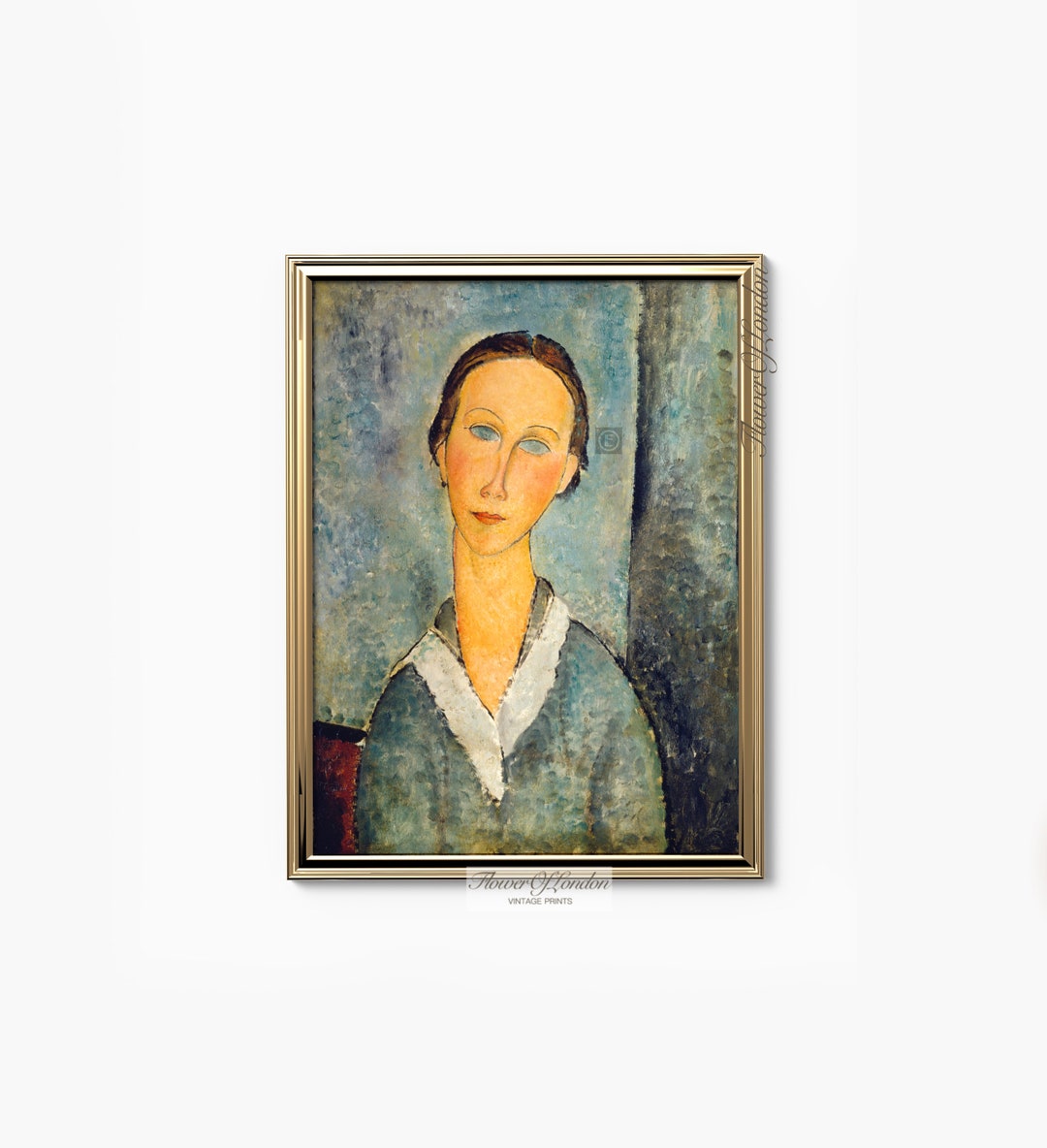 Vintage Female Portrait Print, Vintage Girl Portrait Oil Painting ...