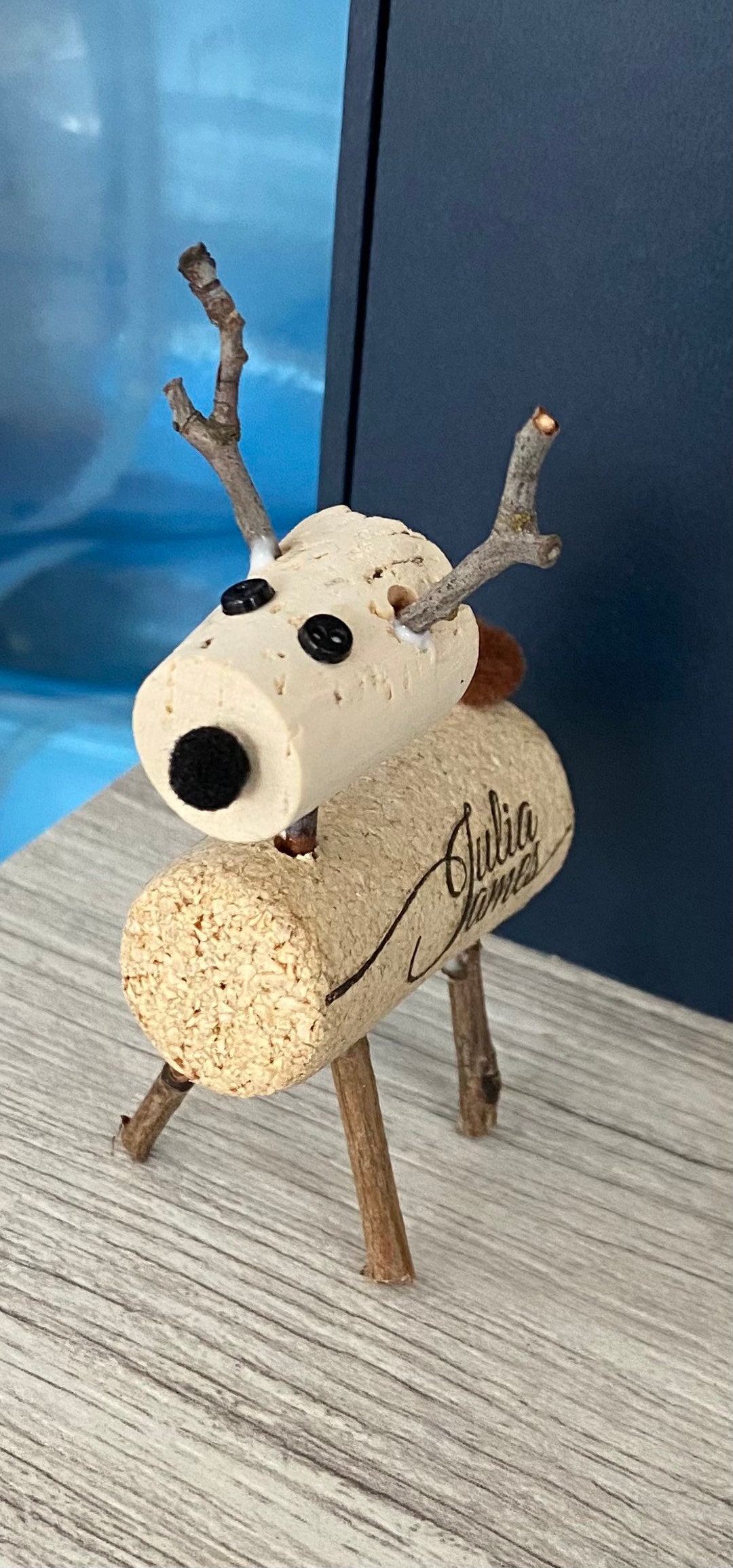 Upcycled Wine Cork Reindeer - Etsy