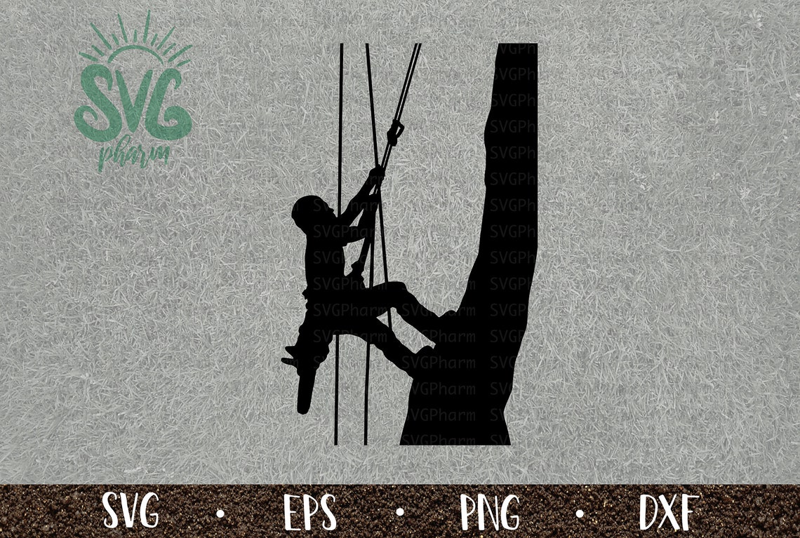 Tree Service Man SVG / Tree Trimming Job / Yard Worker / Tree Services ...