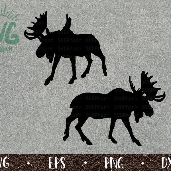 Two Moose Svg - Etsy