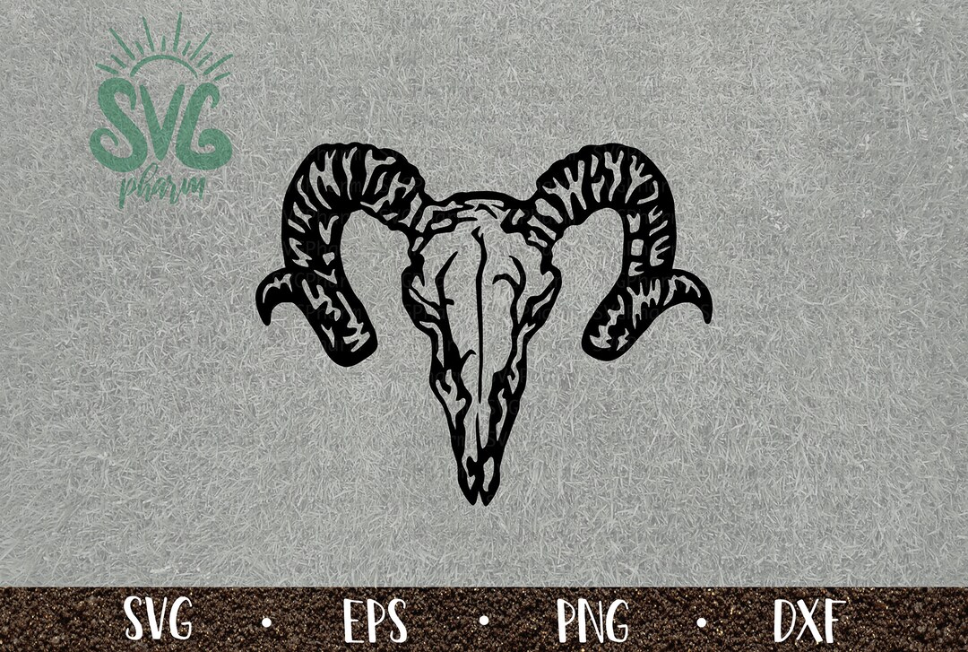 Ram Skull SVG / Ram Head / Ram Horns / Png DXF EPS / Cricut ...