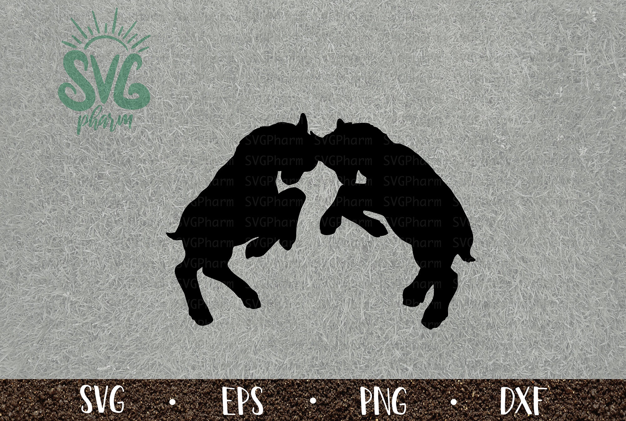 Goats SVG / Head Butting Goats / Lamb / Sheep / Png DXF EPS / Cricut ...