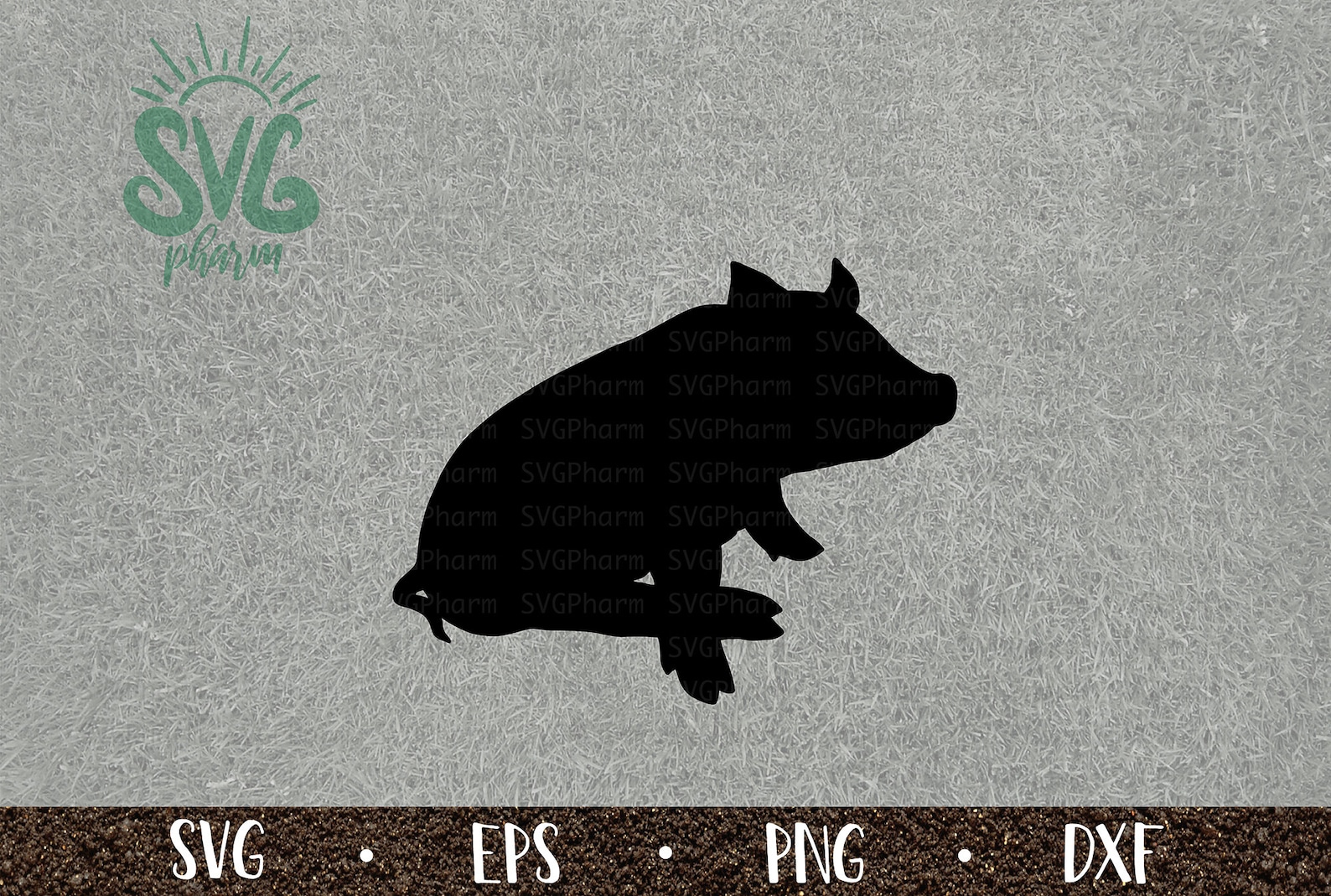 Sitting Pig SVG / Farm Animal / Piglet / Cute Pig / Png DXF EPS ...