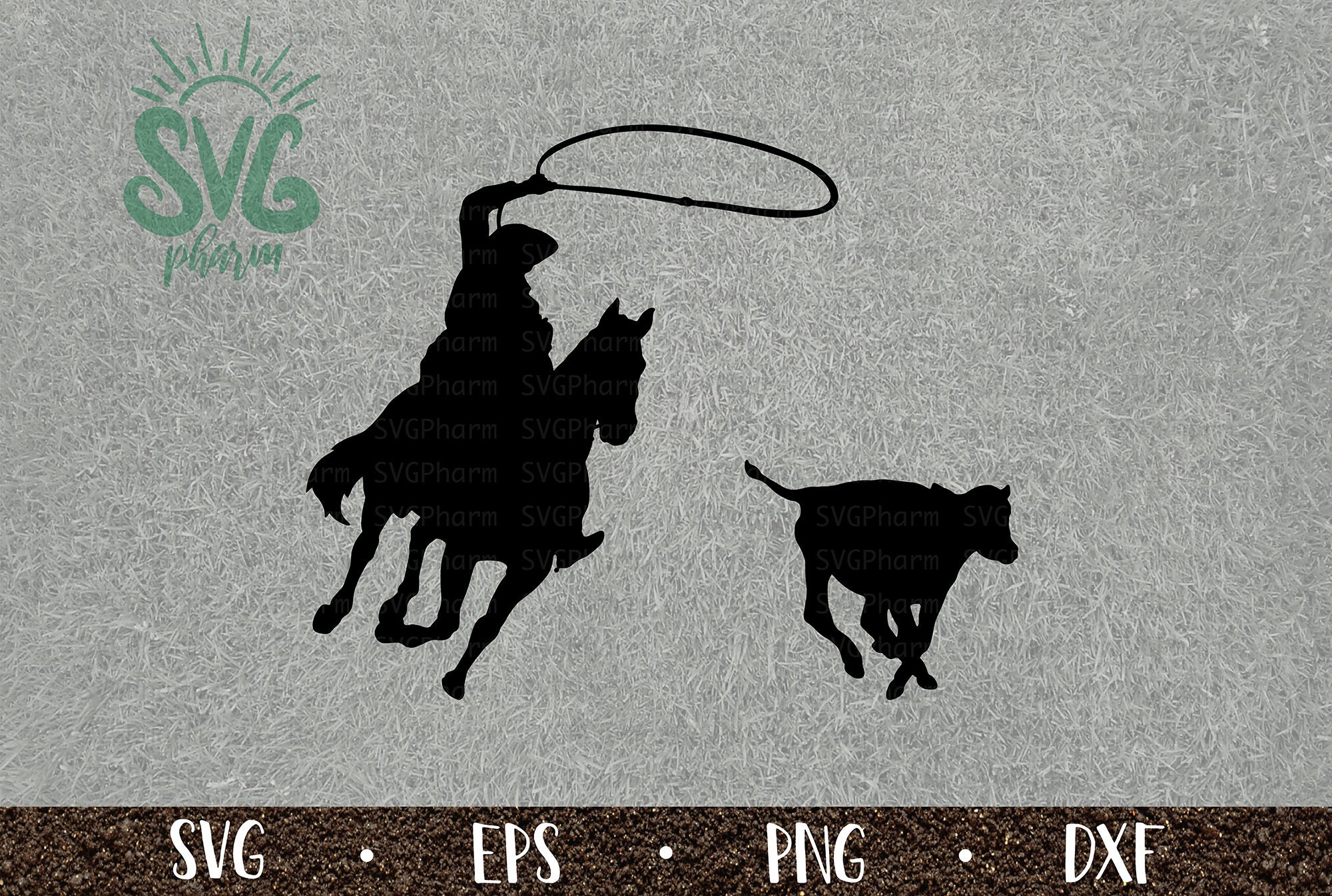 Cattle Roping Cowboy SVG / Cowboy / Rodeo / Png DXF EPS / Cricut ...