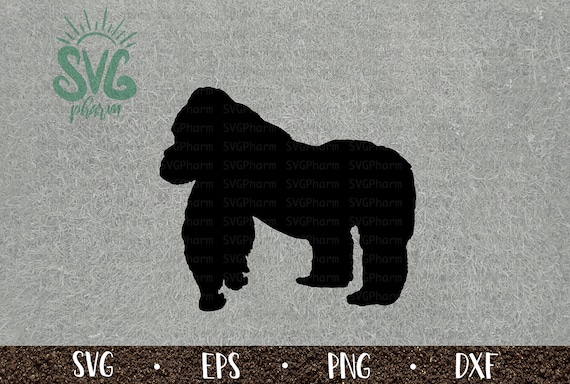 Gorilla SVG / Silverback Gorilla / Ape / Png DXF EPS / Cricut - Etsy