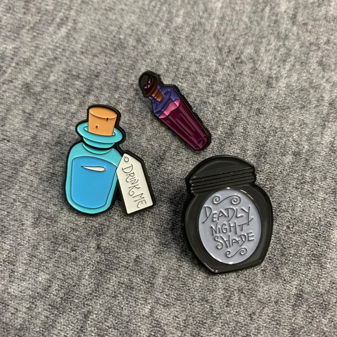 Magic Potion Enamel Pin,water Bottle Enamel Pin,mini Purple Bottle Pin ...