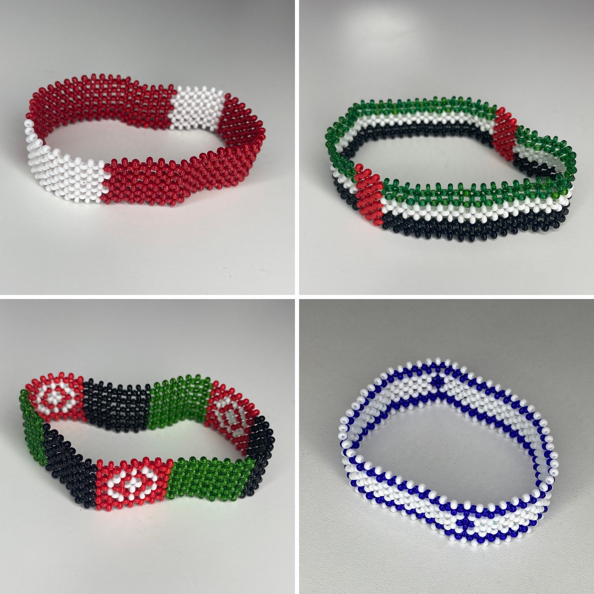 Middleeast Country Flag Beaded Bracelet Yemen Palestine Iraq - Etsy UK