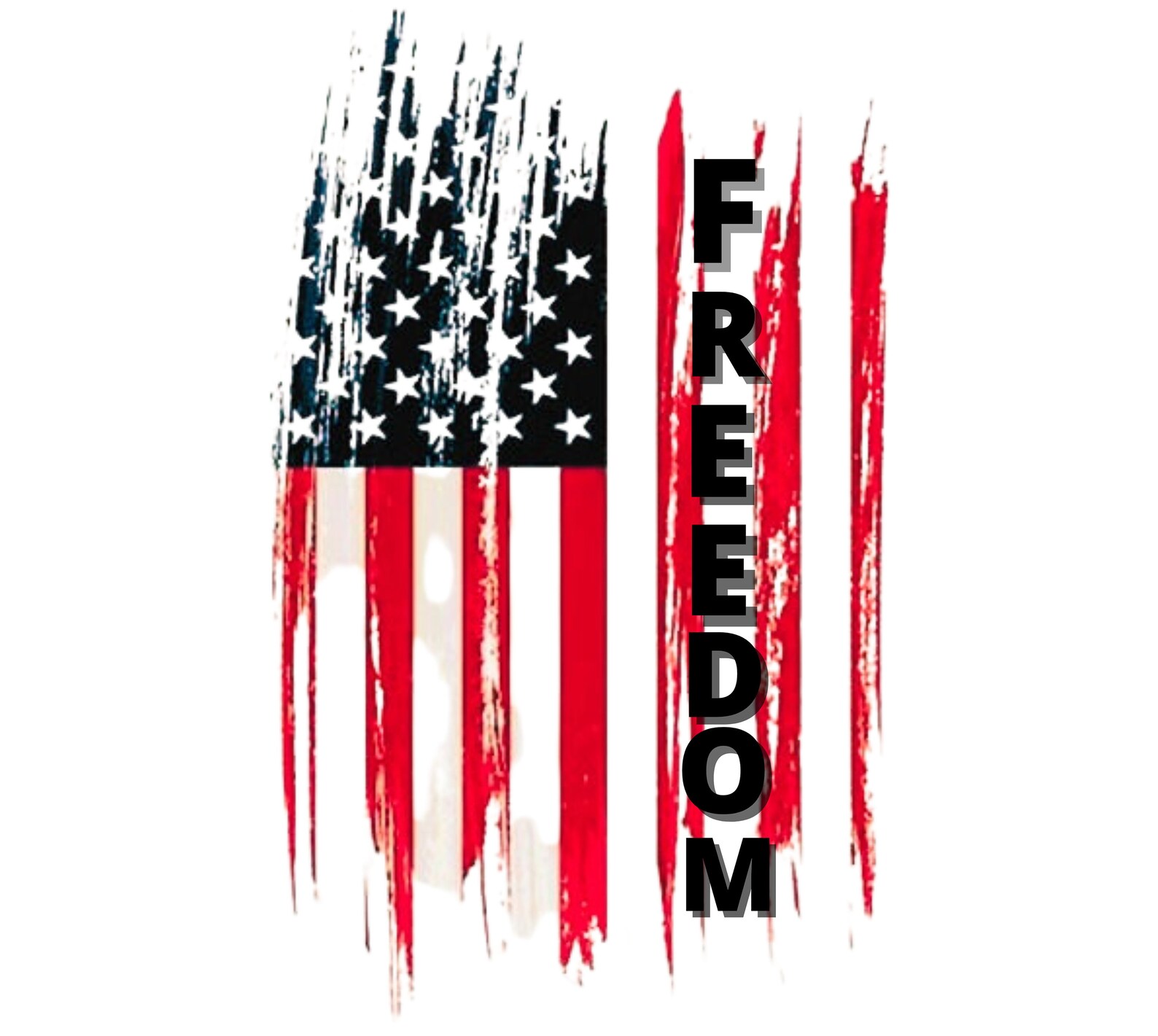 Freedom Distressed Flag - Etsy