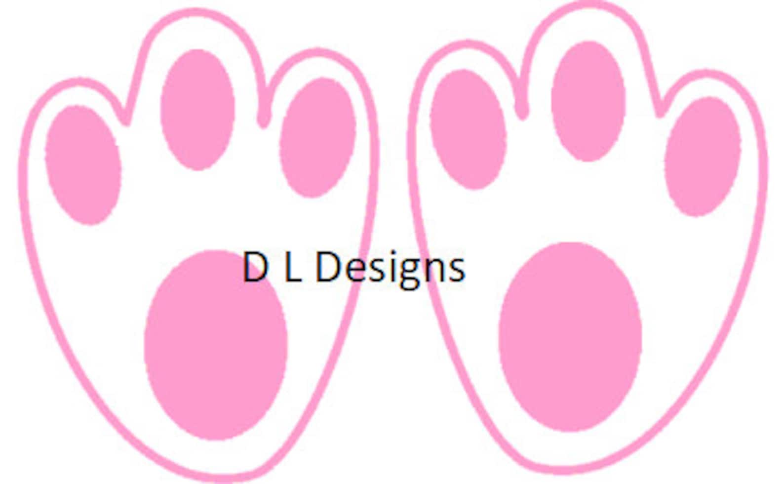 Easter Bunny SVG feetprint | Etsy