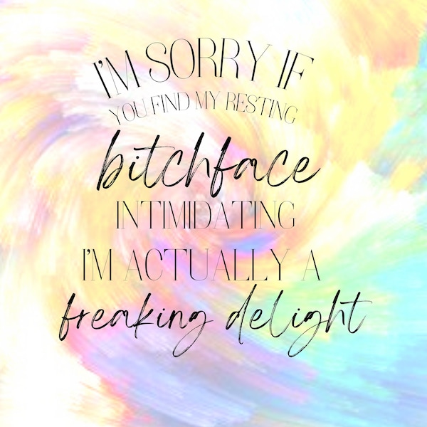 Resting Bitch Face Png - Etsy