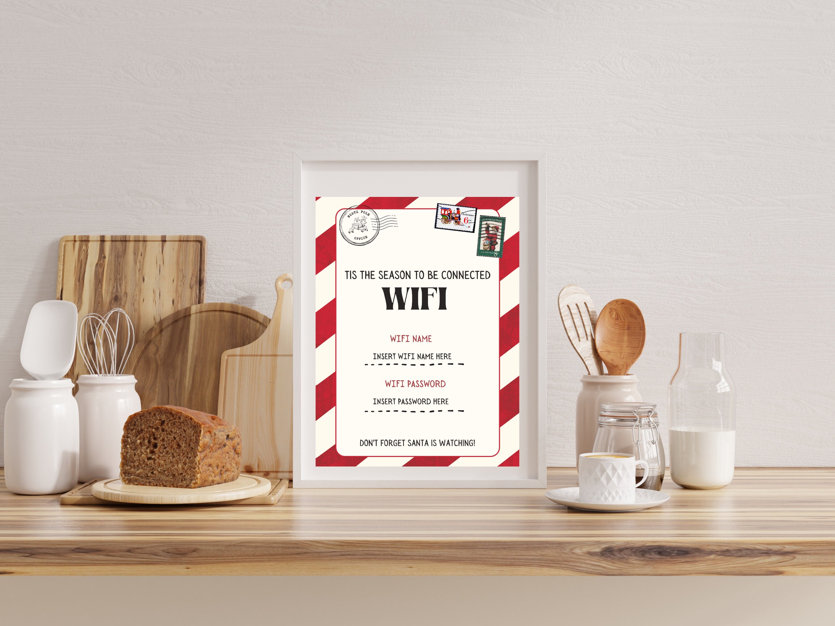 Christmas Wifi Sign, Wifi Password Sign, Custom Wifi Sign, Internet ...
