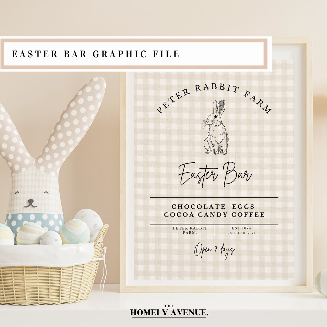 Easter Printable, Easter Graphics, Easter Bar Decor, Easter Party ...
