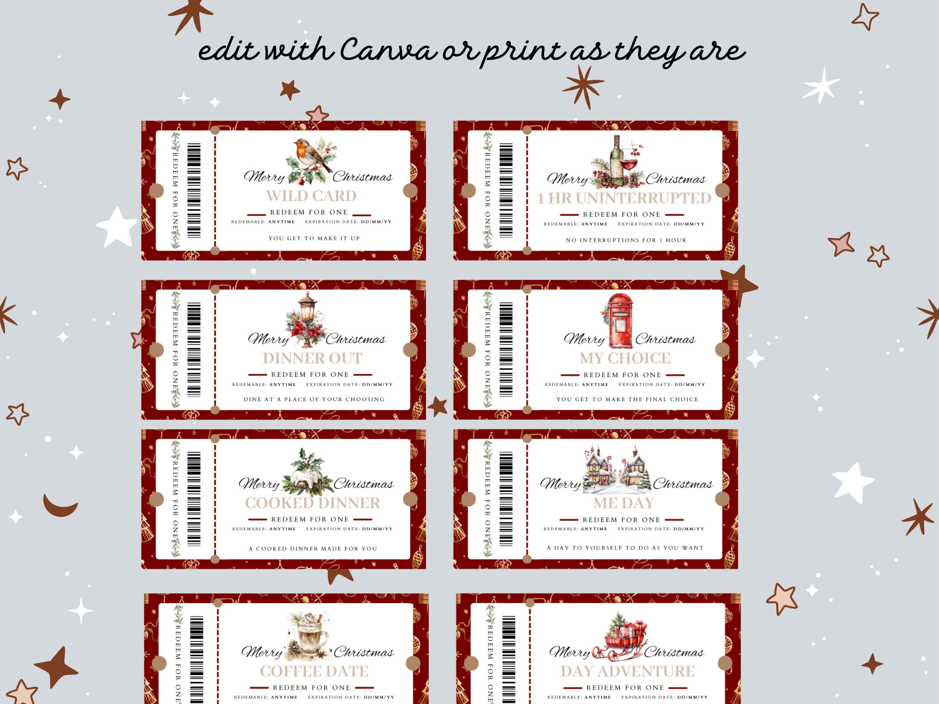 Christmas Coupons, Printable Christmas Games, Christmas Gift Ideas ...