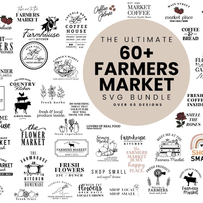 Farmers Market Svg - Etsy