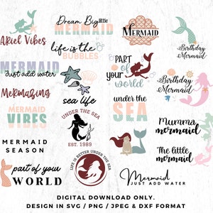 Mermaid Svg Svg Files Mermaid Clipart Mermaid Tail Mermaid - Etsy