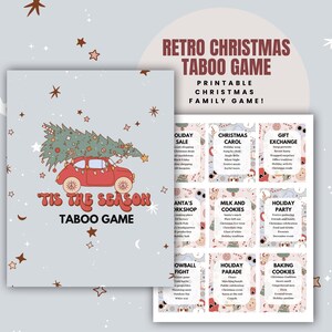 Retro Christmas Taboo Game | Holiday Games | Printable Christmas Games ...