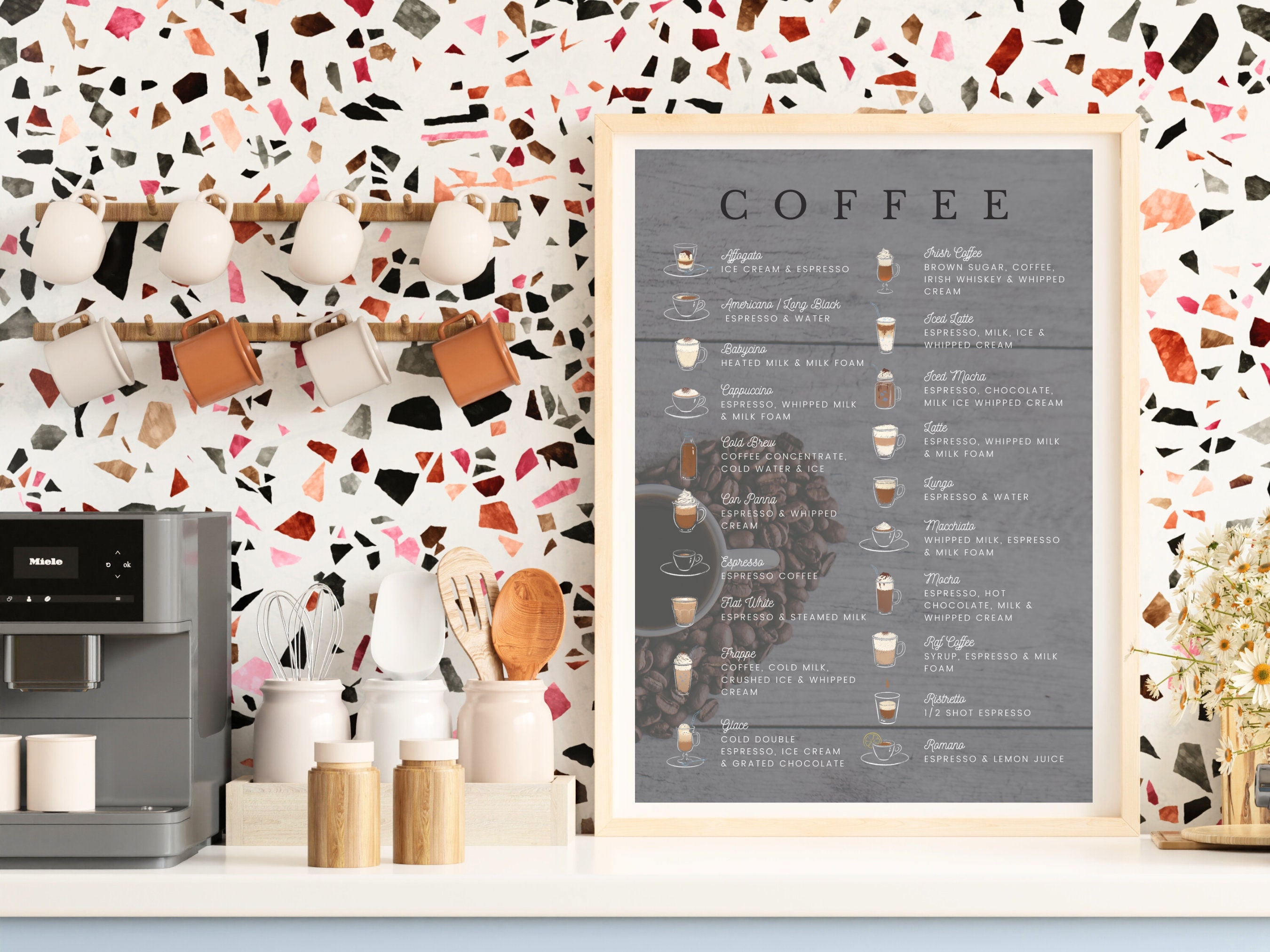 Coffee Bar Wall Decor, Coffee Bar Decorations, Coffee Bar Station ...