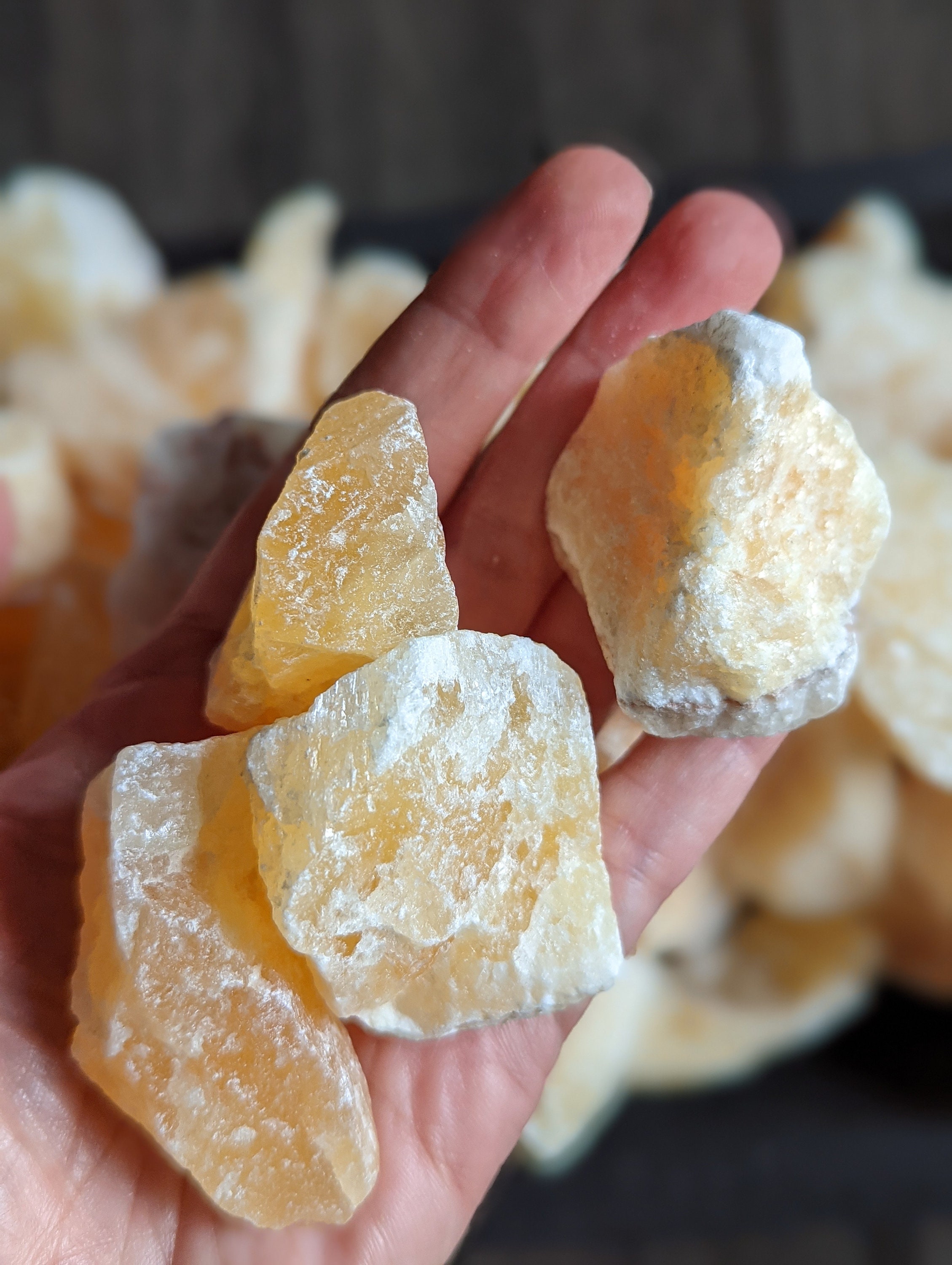 Natural Yellow Calcite, Mexico, Raw Yellow Calcite, Rough Yellow ...
