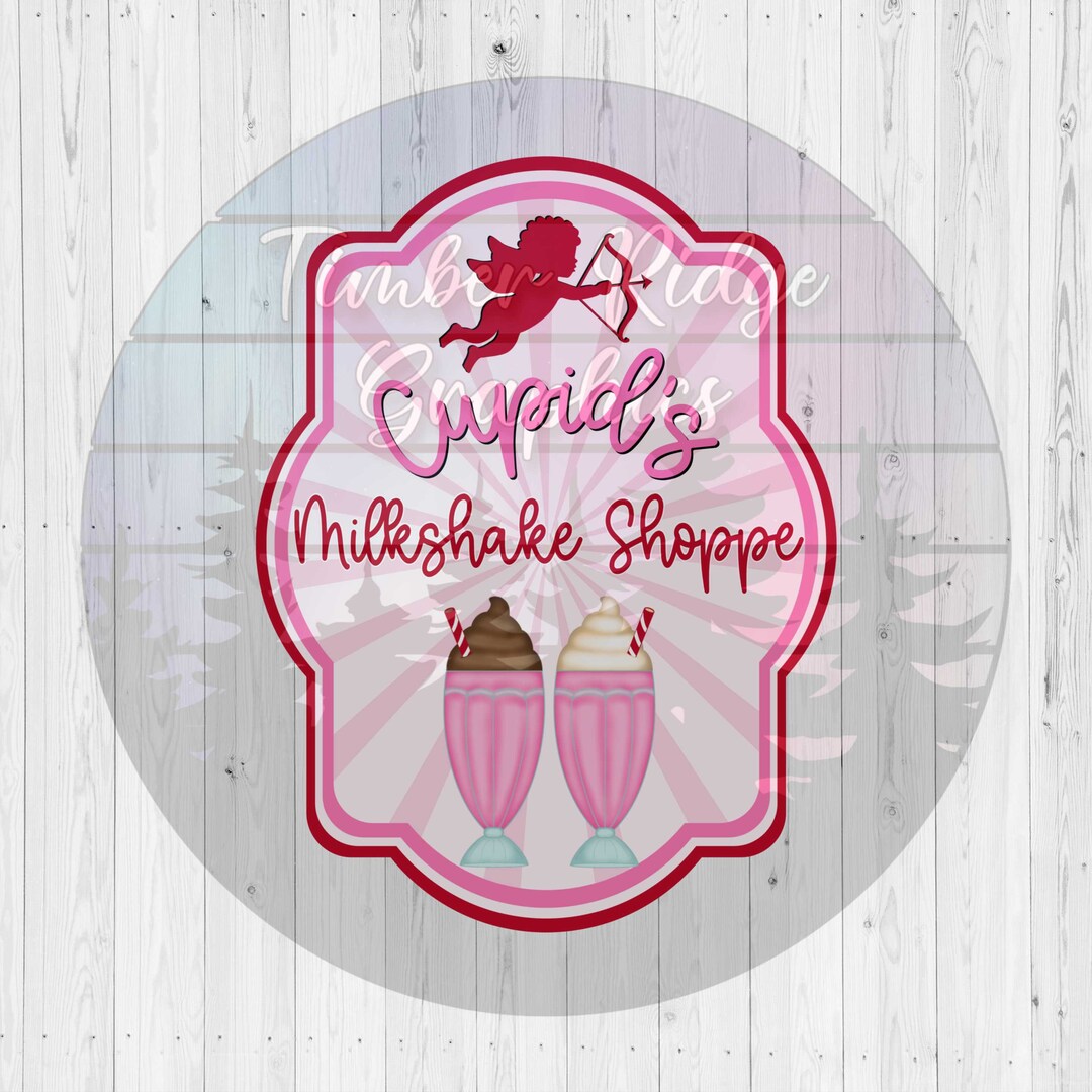 Cupid's Milkshake Shop Valentine Tumbler Decal , Clear Cast Decals ...