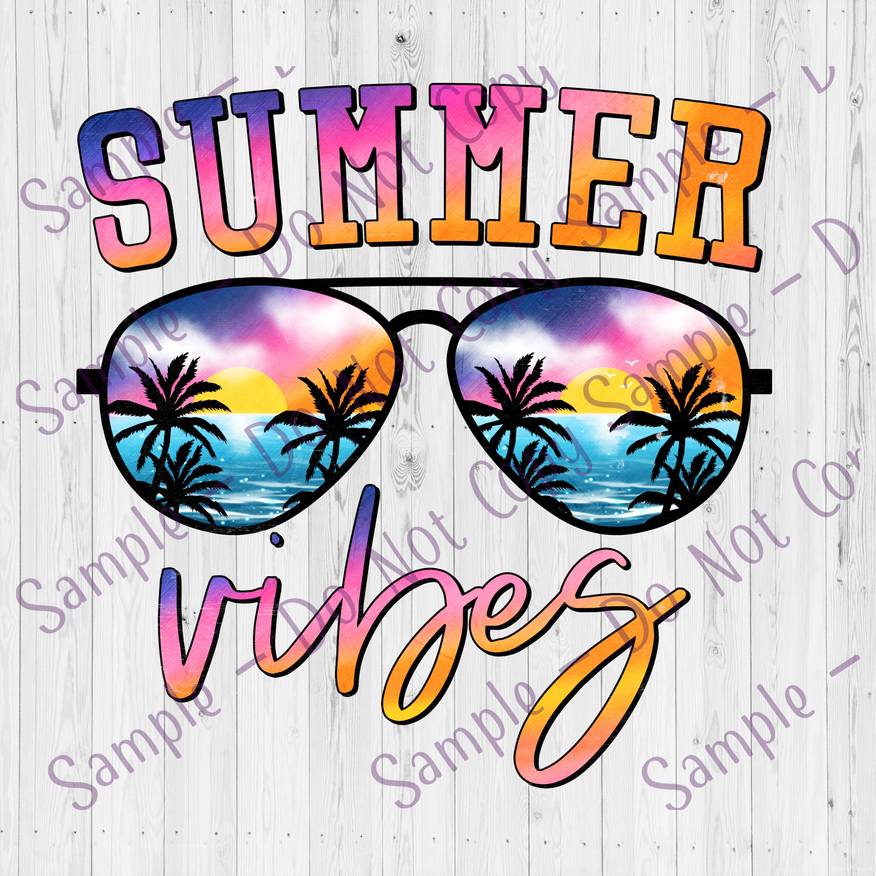 Clear Cast Decal Summer Vibes Decal White Cast Decal - Etsy