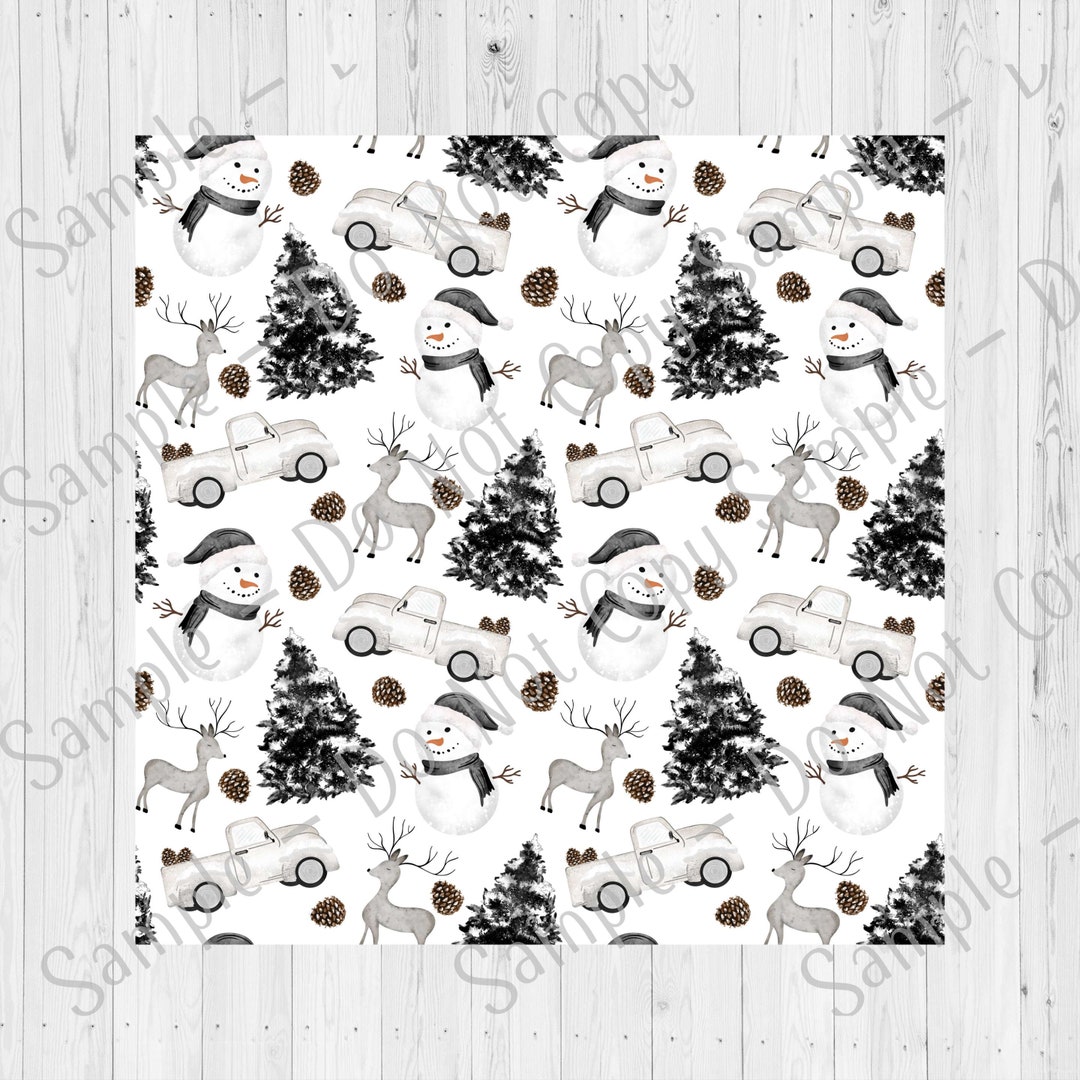 Winter Vinyl , Printed Vinyl , Clear Cast Sheet , Christmas Pattern ...