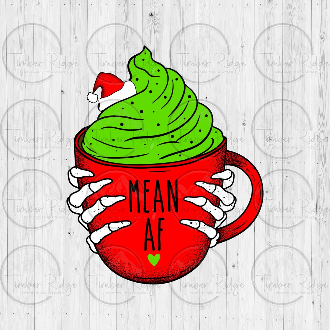 Clear Cast Decal , Mean AF Tumbler Decal , Skellie Decal , Tumbler ...