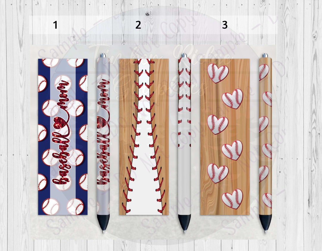 Clear Cast Pen Wraps , Pen Decal , Baseball Mom Pen Wrap , Baseball Pen ...