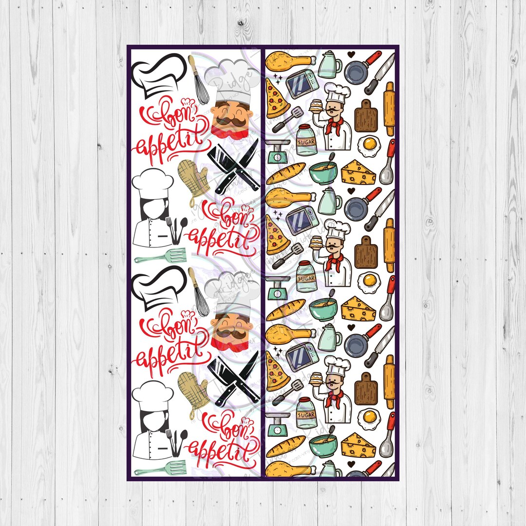 Clear Cast Pen Wraps Chef Life Pen Wrap Chef Pen Wrap Printed Pen Wrap ...