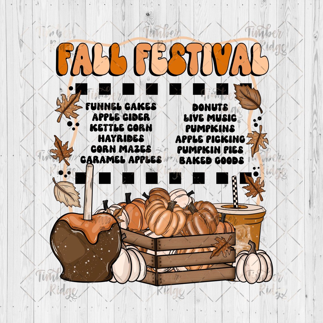 UV Decal Fall Festival Decal UV DTF - Etsy
